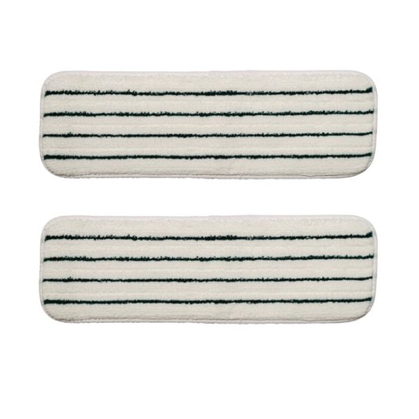 18" Microfiber Scrubber Striped Pad (White and Green) - Floorstone Inc.